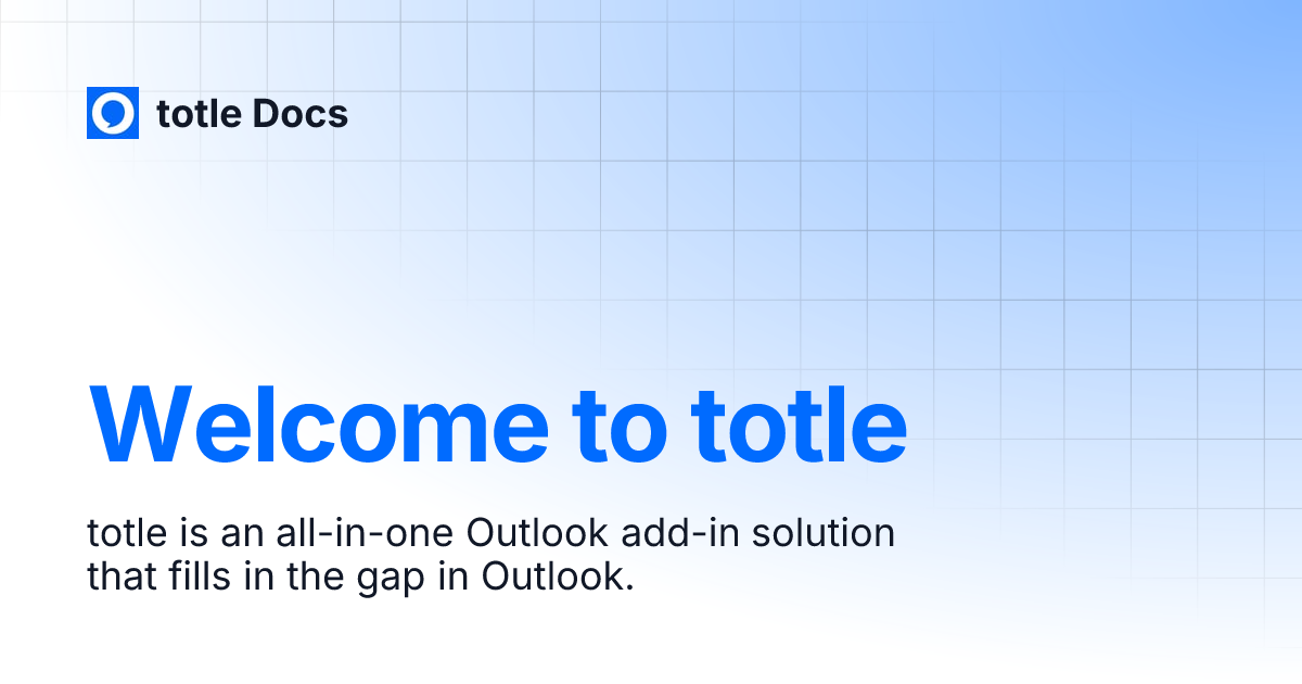 Welcome to totle | totle Docs